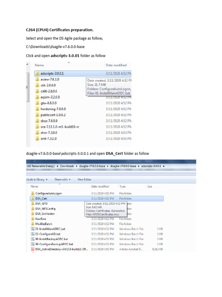03 - C264 Certificate Procedure | PDF | Computer File | Operating ...