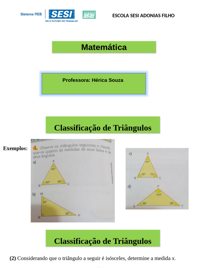 72 Aula de Matematica - 7° Ano | PDF