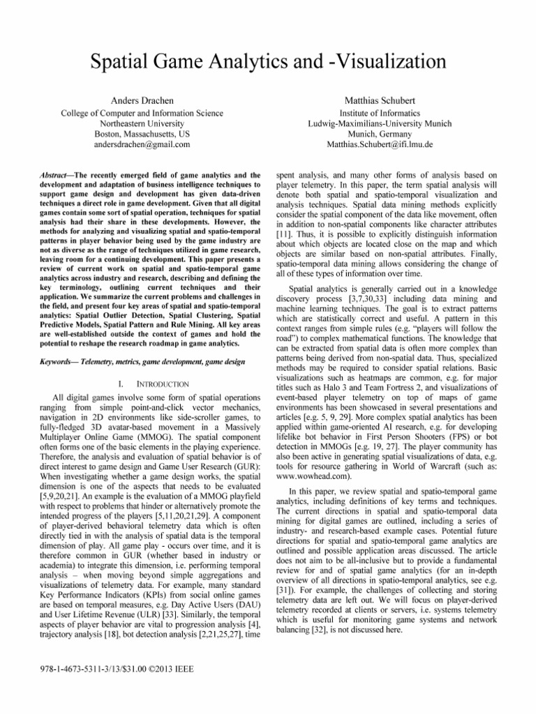 Spatial Game Analysis | PDF