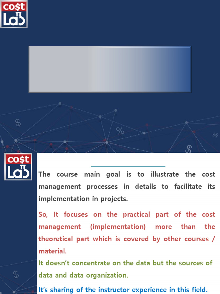 Lecture 01 - Introduction To Cost Management | PDF
