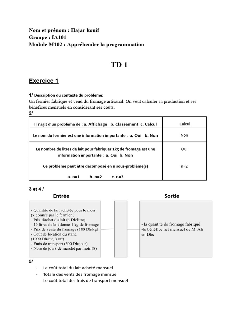TD 1 | PDF