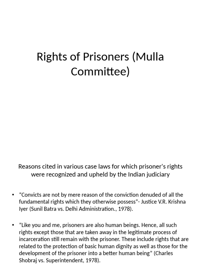 Prisoner Rights | PDF