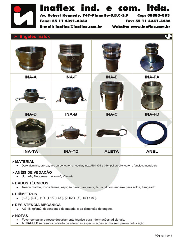 catálogo inaflex | PDF