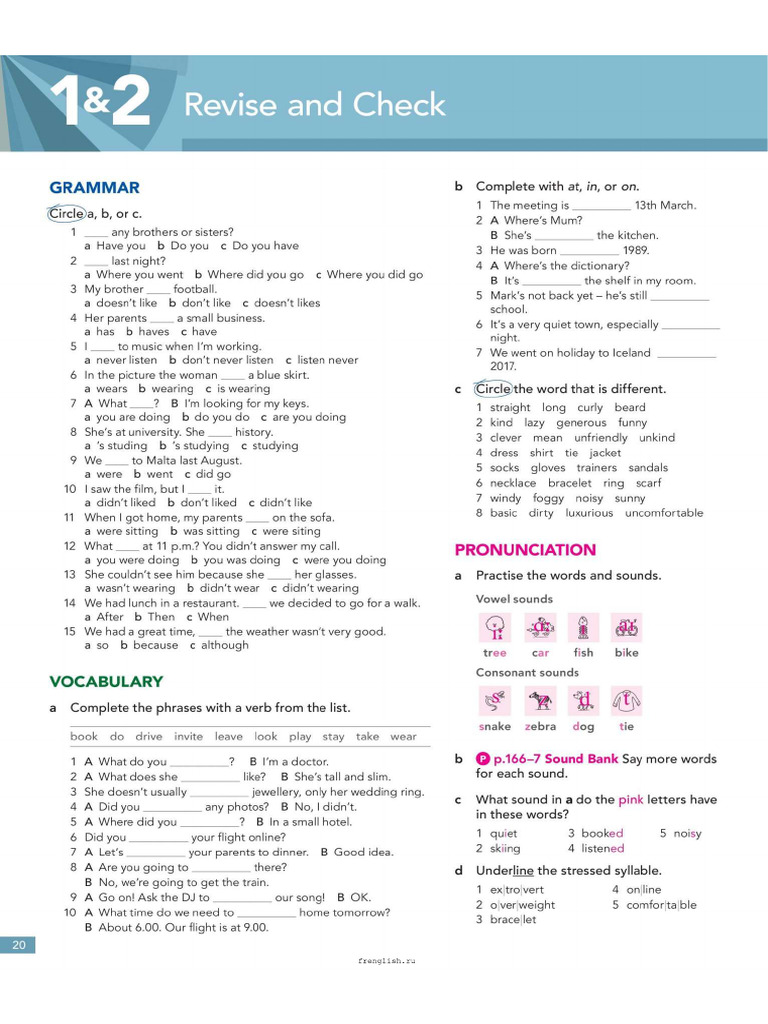 REVISE AND CHECK 1-2 | PDF