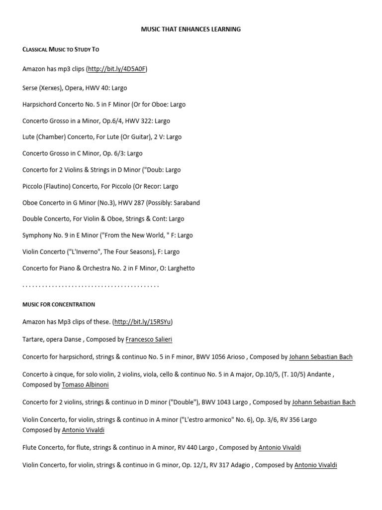 Music and Learning | PDF