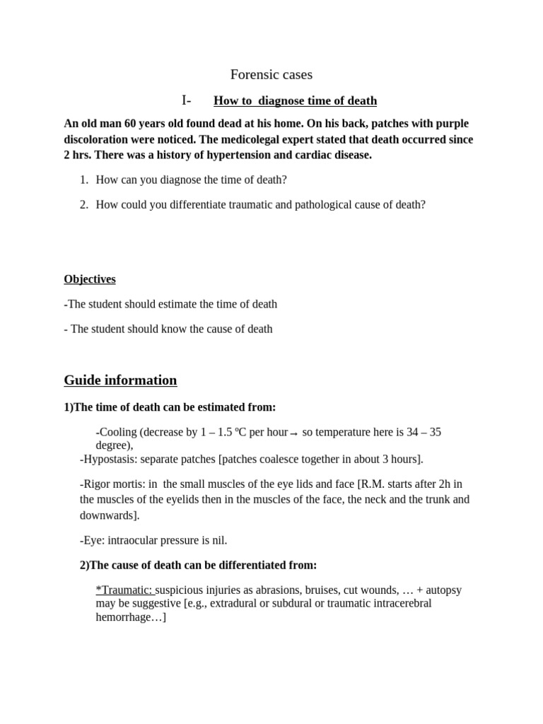 Forensic Cases | PDF