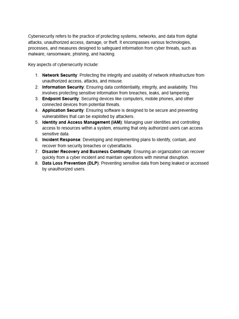 Cybersecurity Notes | PDF