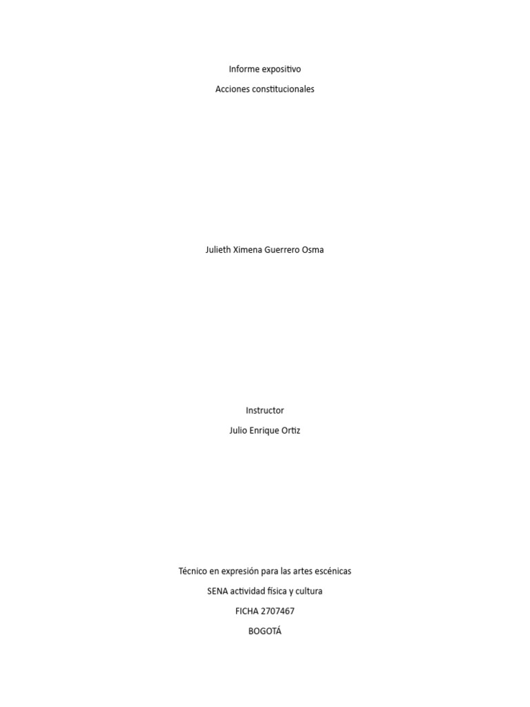 Informe Expositivo | PDF