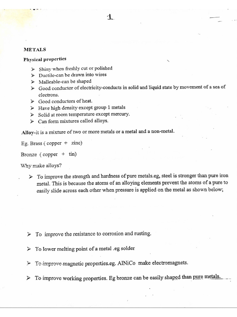 Metals Notes | PDF