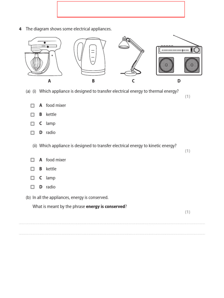 Energy - Revision Sheet | PDF