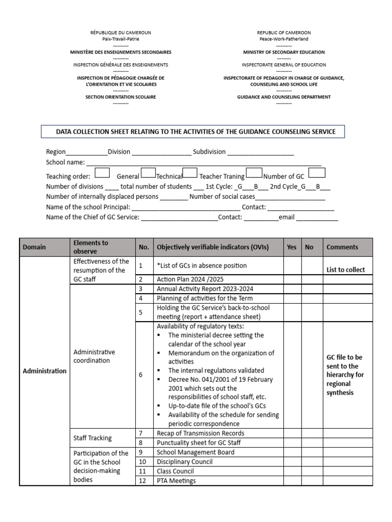 Data Collection Sheet | PDF