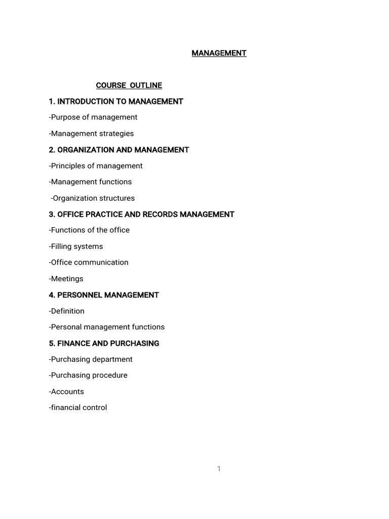 Management 1 | PDF