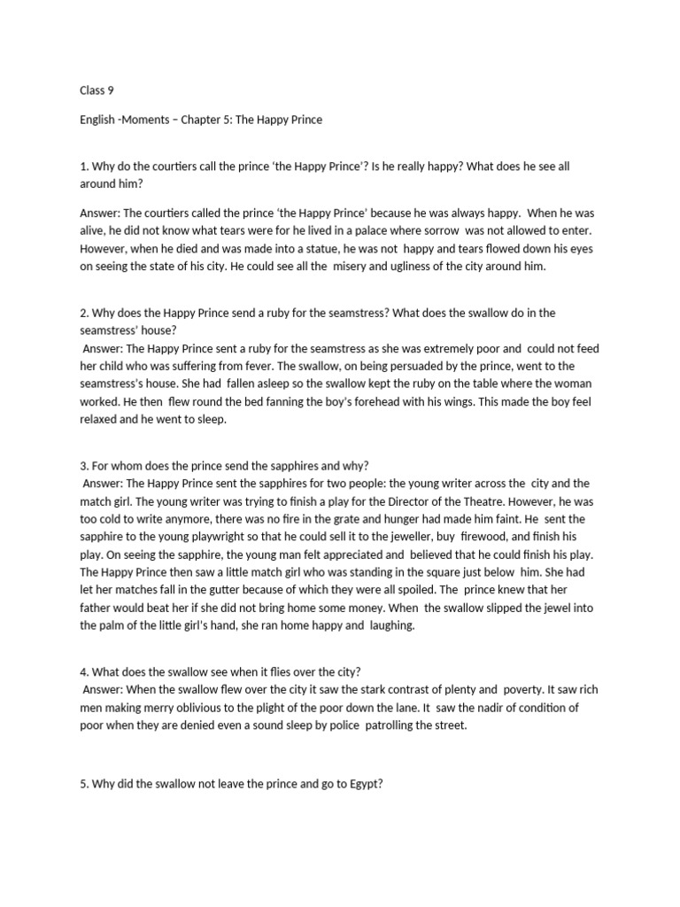 Happy Prince-notes-WPS Office | PDF