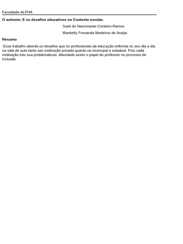 Faculdade Alpha-Artigo 2024 | PDF