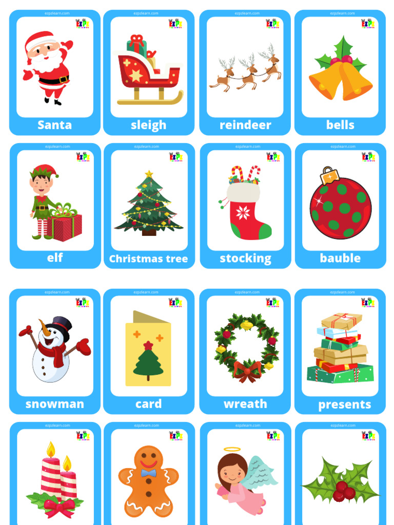 Christmas Mini Flashcards | PDF