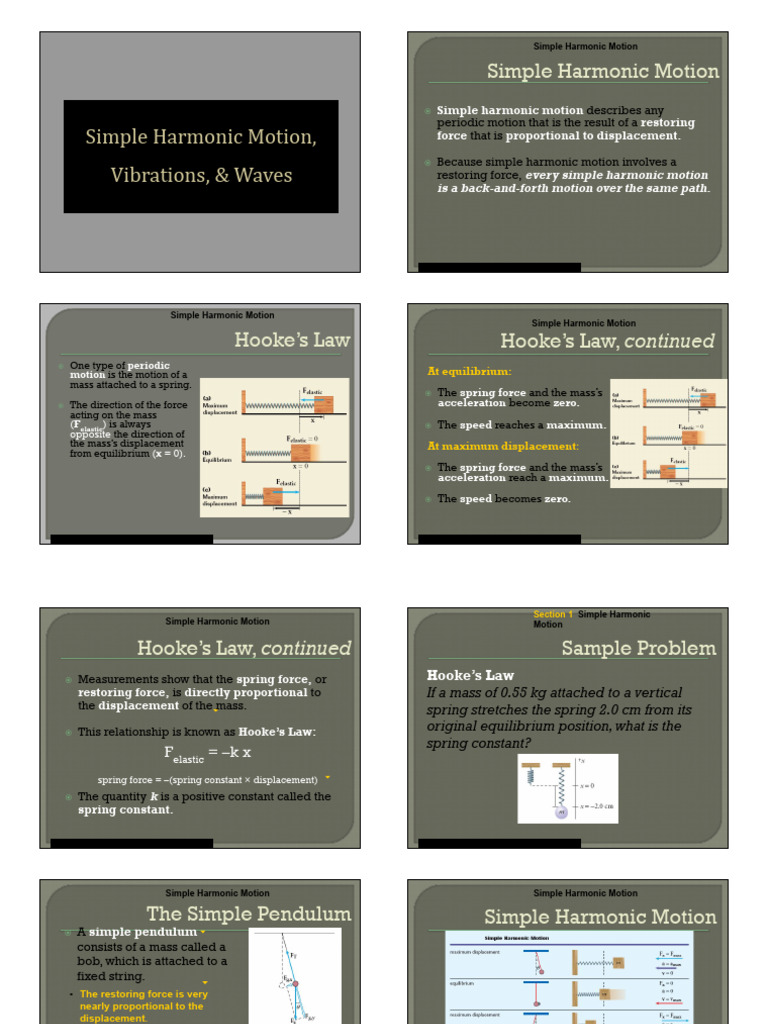 SHM & Wave Speed Notes PDF | PDF | Frequency | Waves