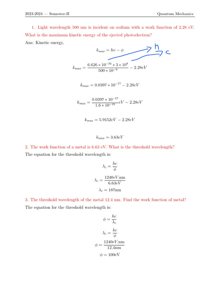 Reference Problems On All Modules Phy | PDF