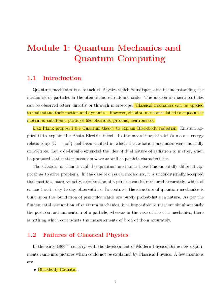 Physics Unit 1 | PDF