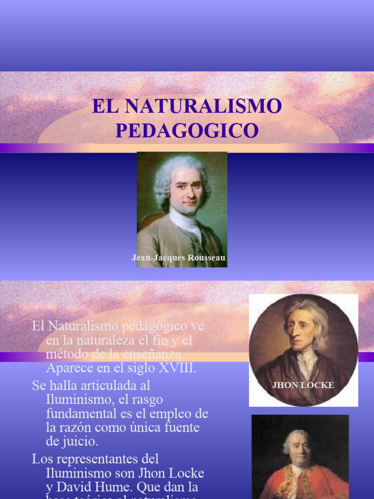 Naturalismo Pedagogico 1 Temario | PDF