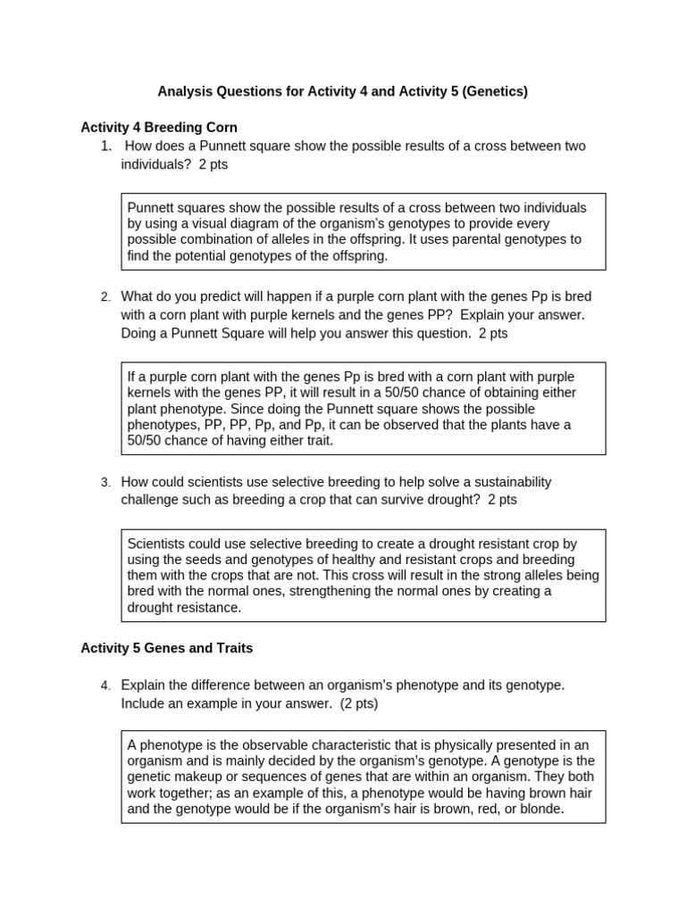 Genetics Analysis: Corn Breeding & Traits | PDF | Dominance (Genetics ...