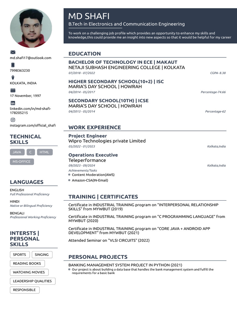Shafi's Updated Resume | PDF