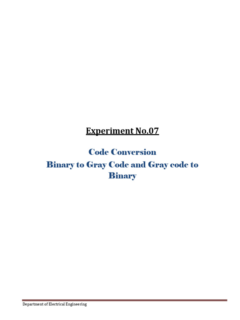 Expt.7 Code Conversion | PDF