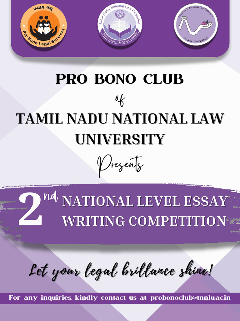 2nd National Level Essay Writing Competition legal - Final Brochure | PDF