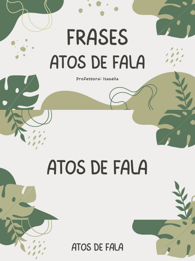 Frases e Atos de Fala | PDF