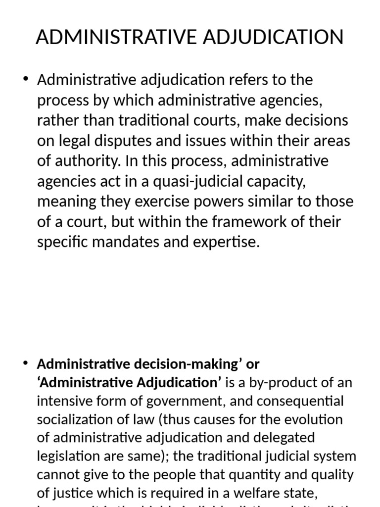 Administrative Adjudication | PDF
