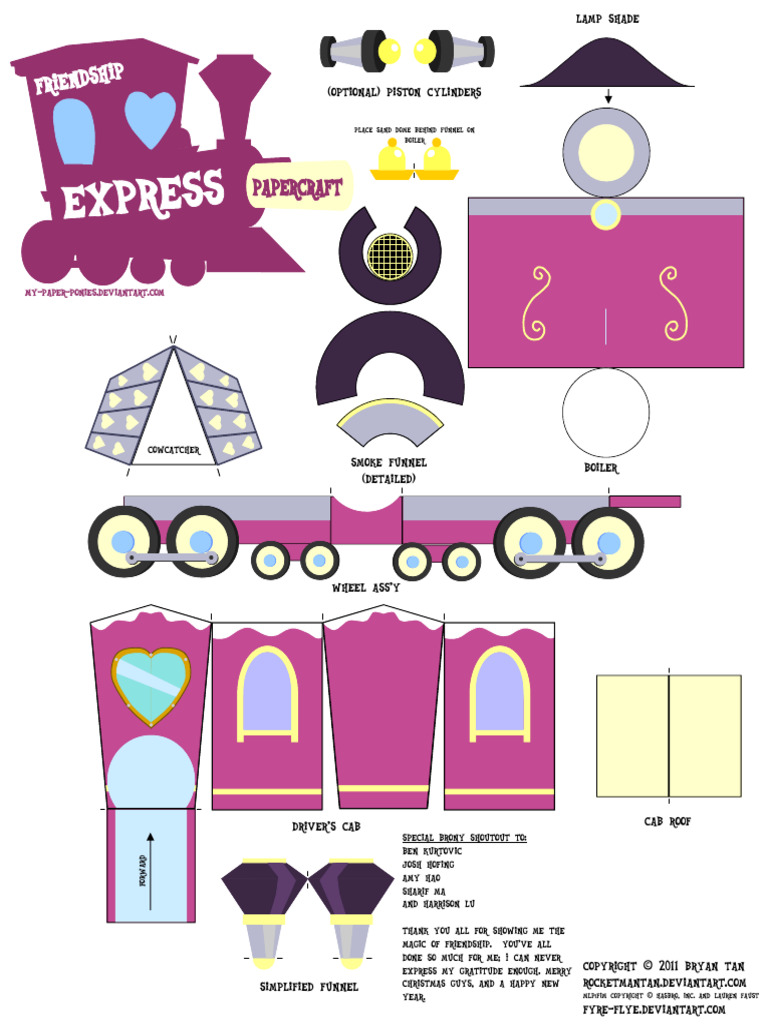 Friendship Express Papercraft by Rocketmantan-D4k3pgq | PDF