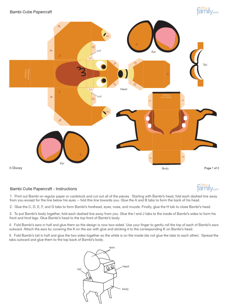 bambi-cutie-papercraft-printable | PDF