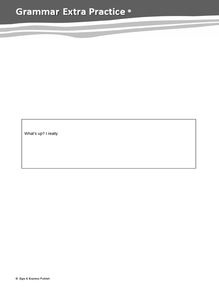 Flash Klasa 5 Module 4 Grammar Extra Practice | PDF