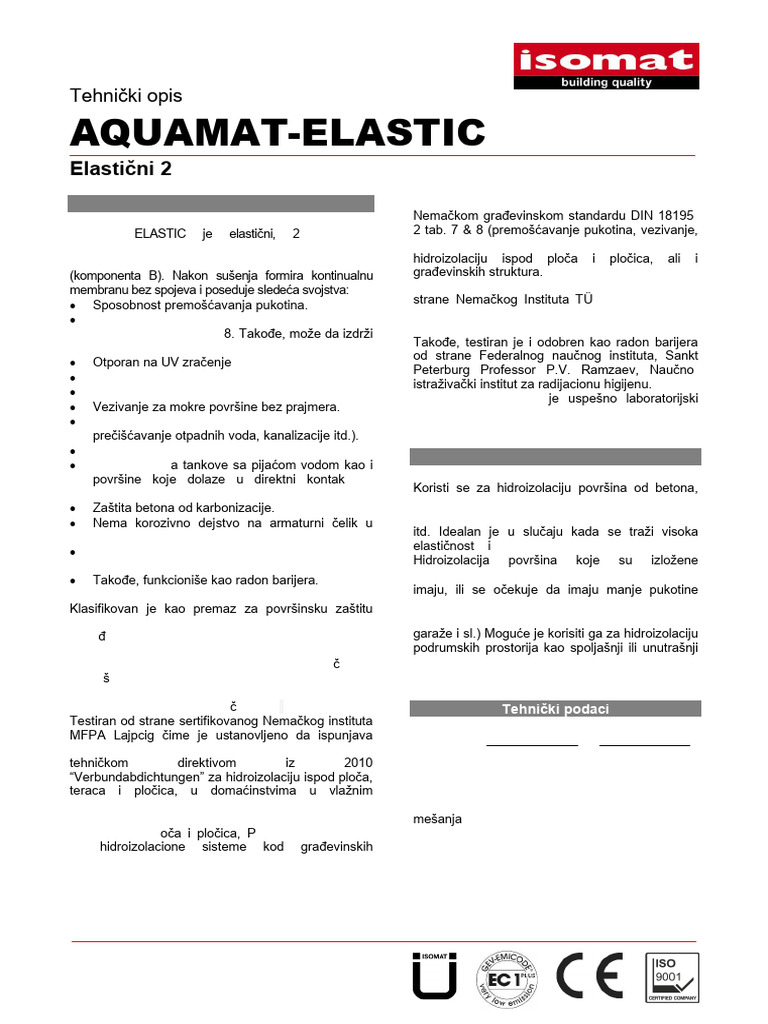 S AQUAMAT ELASTIC | PDF