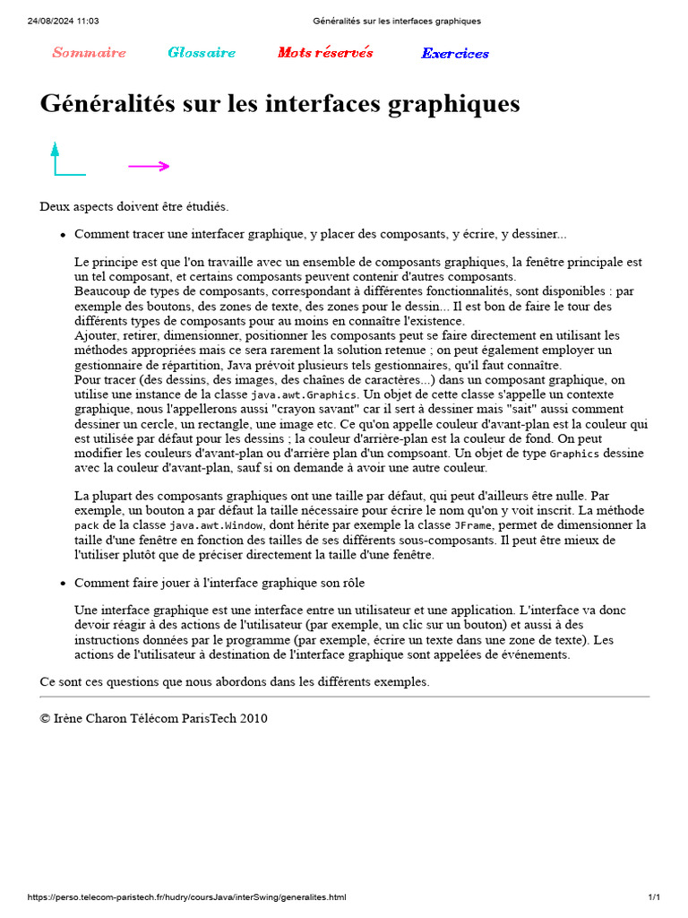 Généralités sur les interfaces graphiques | PDF