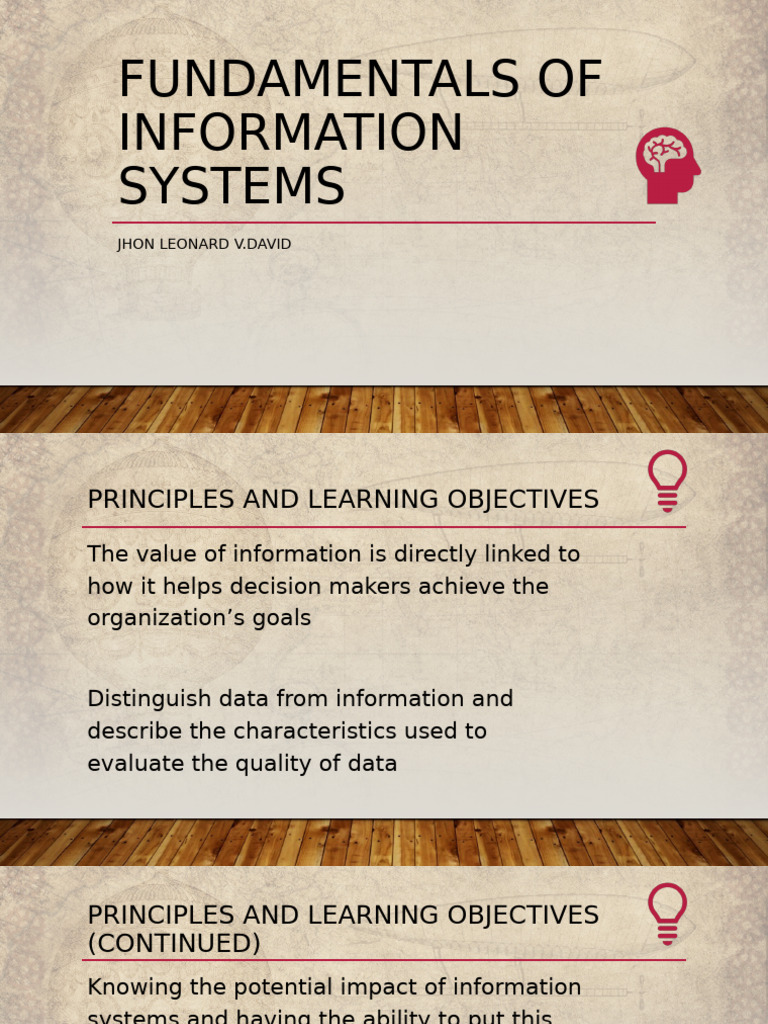 Lesson1 Fundamentals of Information Systems | PDF
