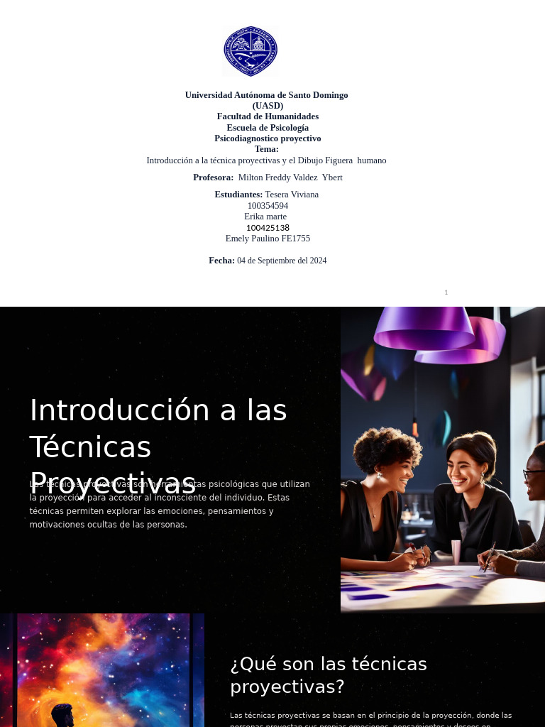 Exposicion Proyectiva Lista | PDF | Sicología | Investigación de mercado