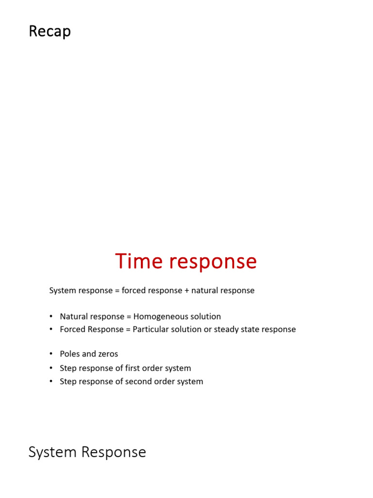 Lect 07sept Time Response | PDF