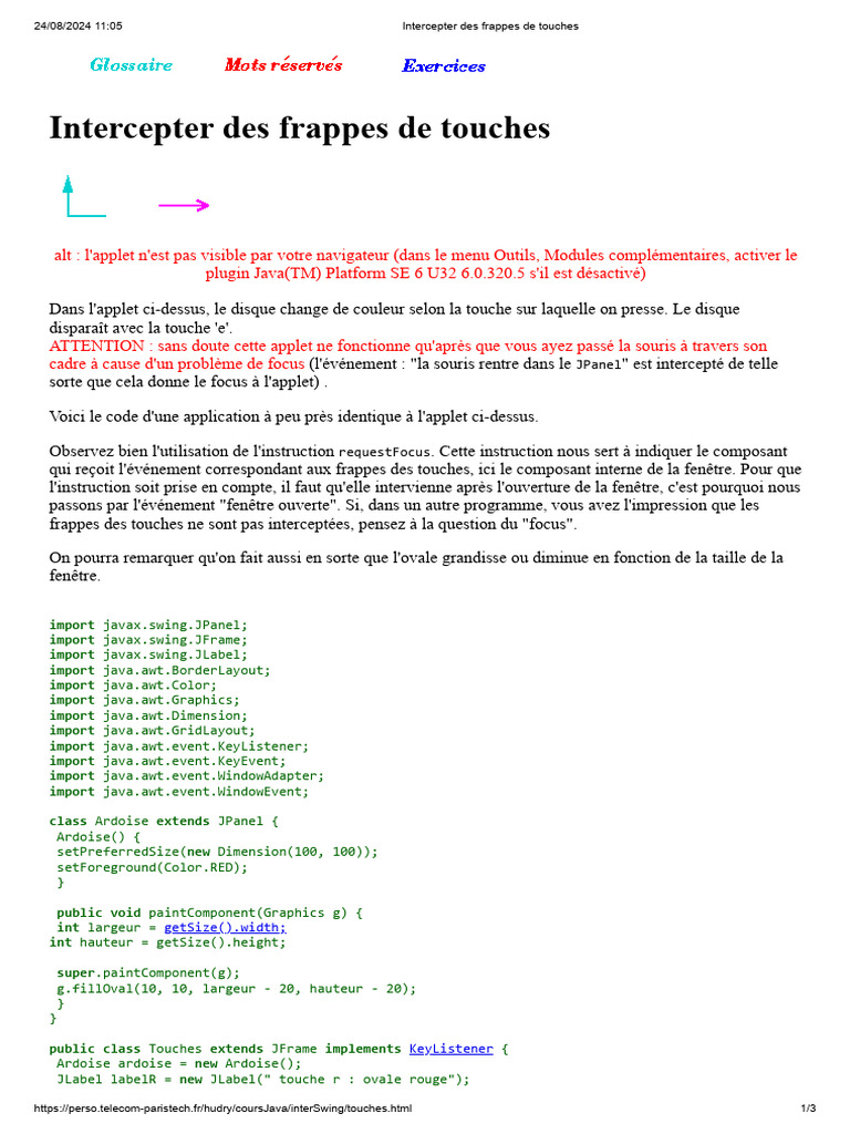 Intercepter Des Frappes de Touches | PDF