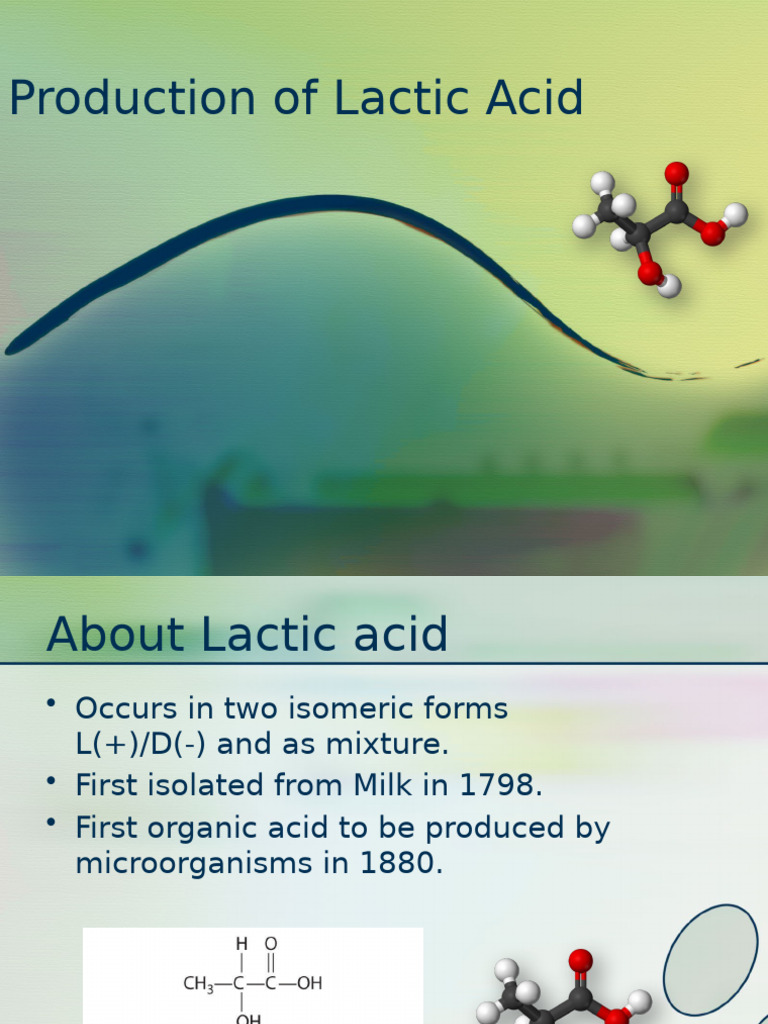 Production of Lactic Acid | PDF