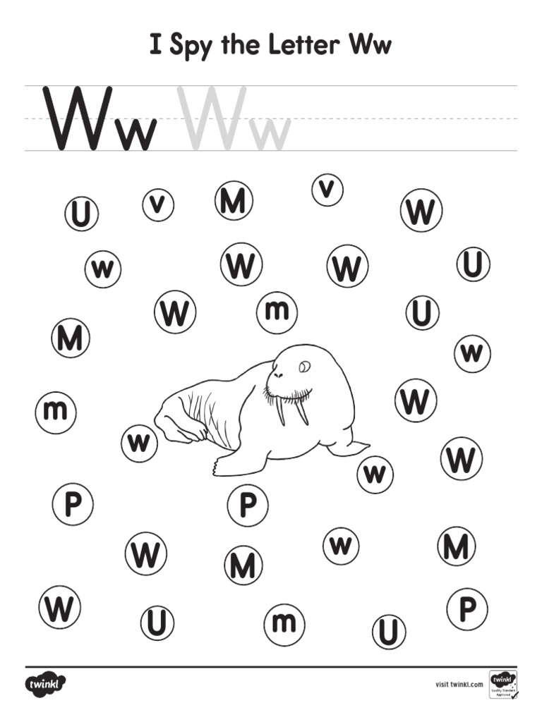 I Spy The Letter W Activity | PDF