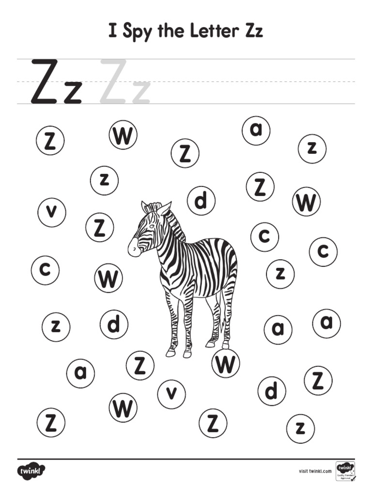 I Spy The Letter Z Activity | PDF