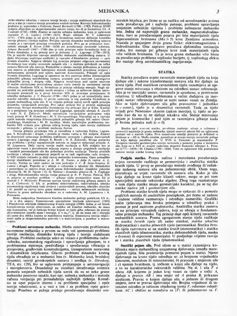 Mehanika 1 Statika | PDF