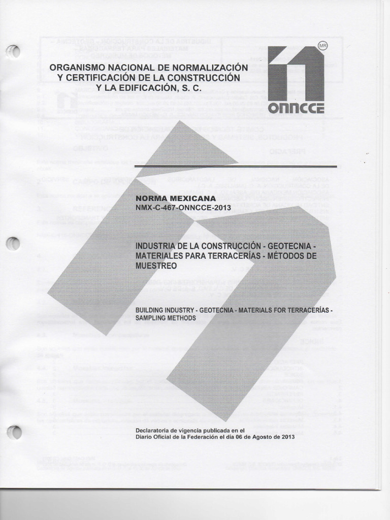 NMX C 467 Onncce 2013 | PDF