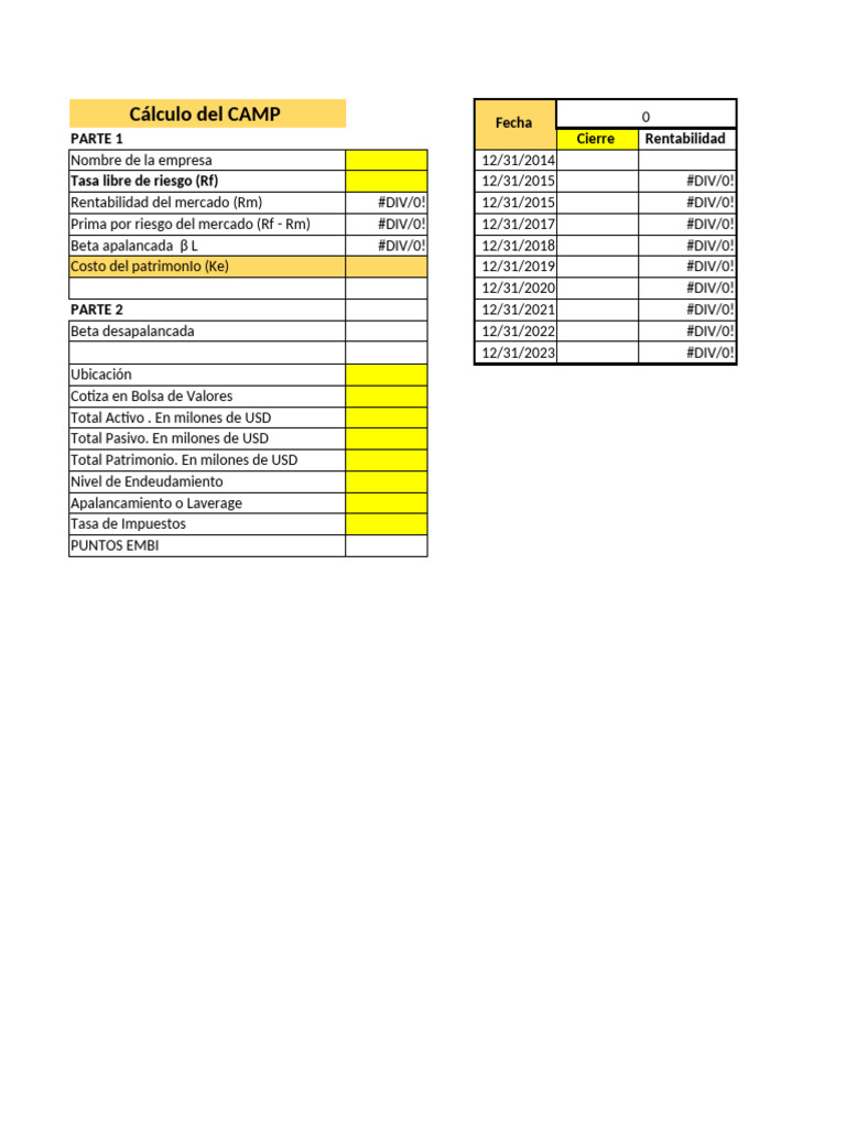 Modelo Capm Ejercicio Basico | PDF