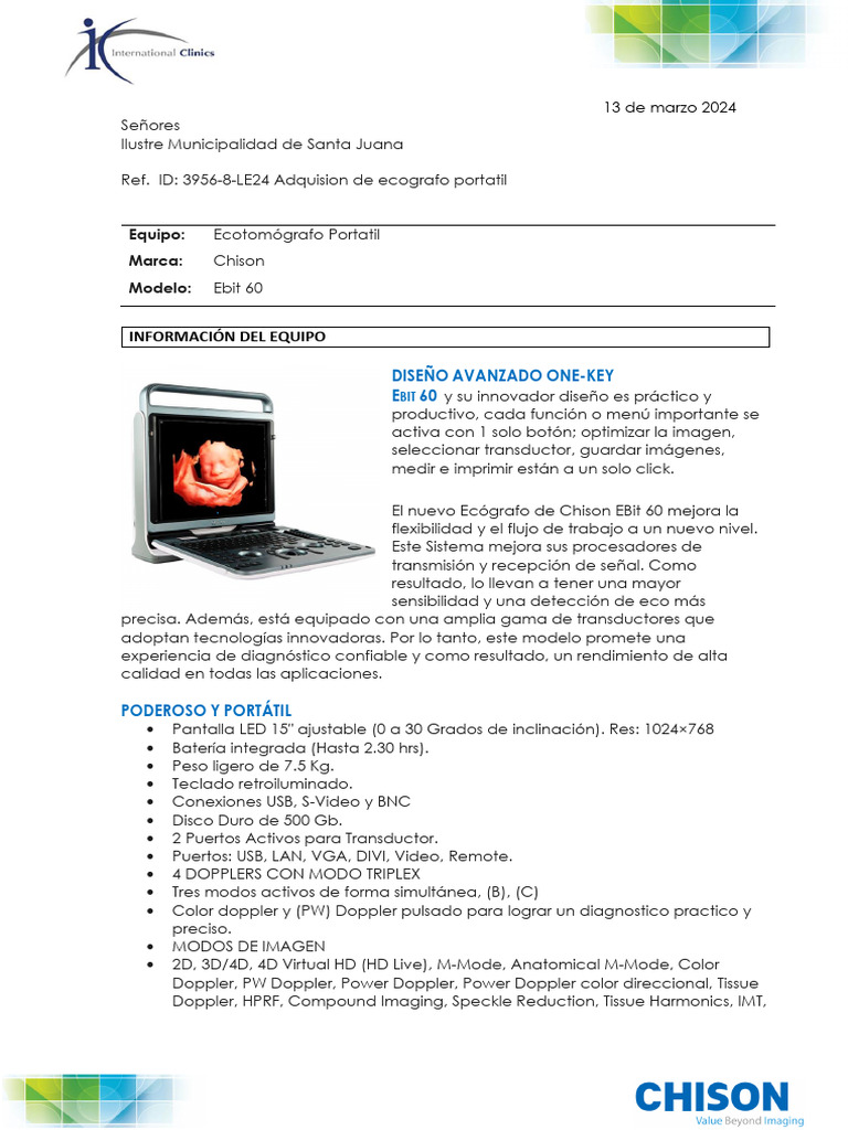 Oferta Tecnica Chison | PDF