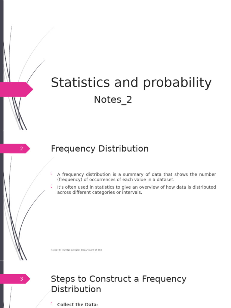 Notes 2 Statistics and Probability | PDF