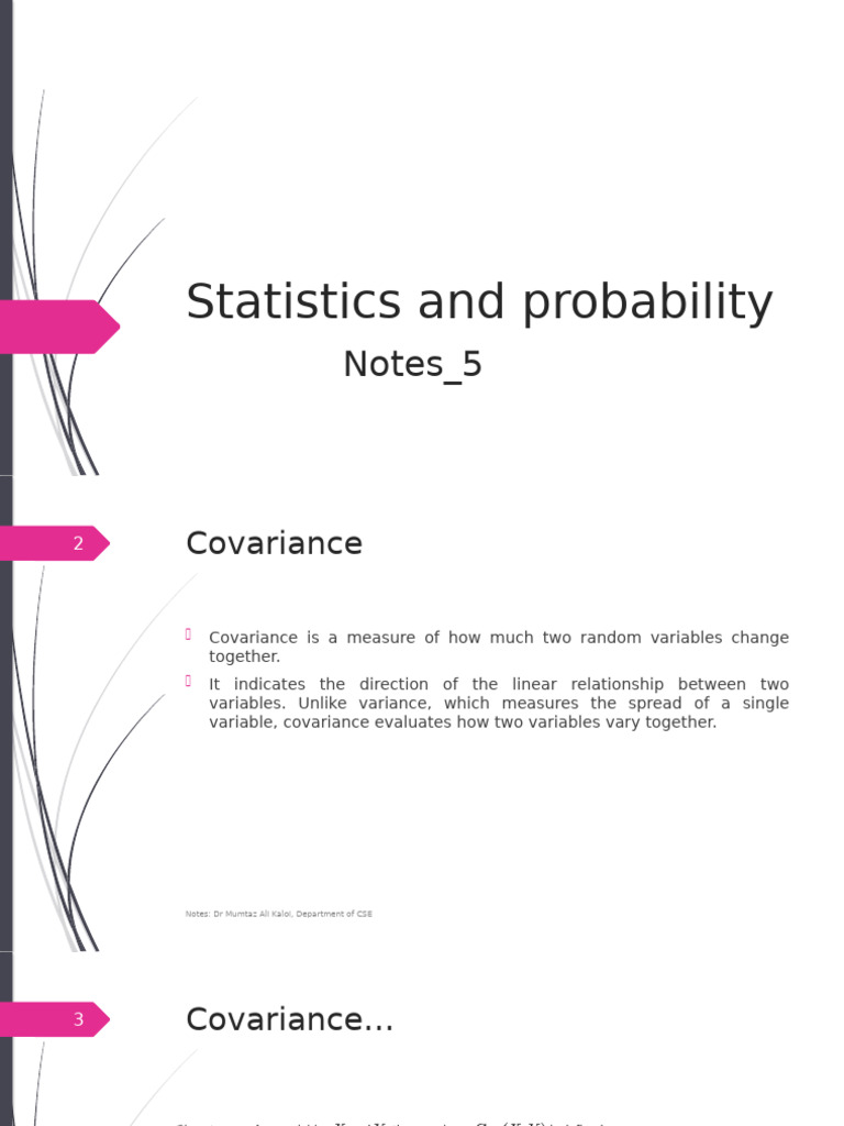 Notes 5 Statistics and Probability | PDF