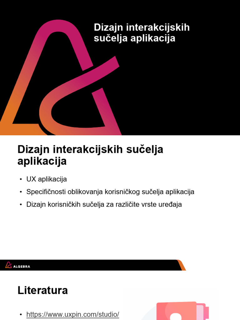 06 - Dizajn Interakcijskih Sucelja Aplikacije | PDF
