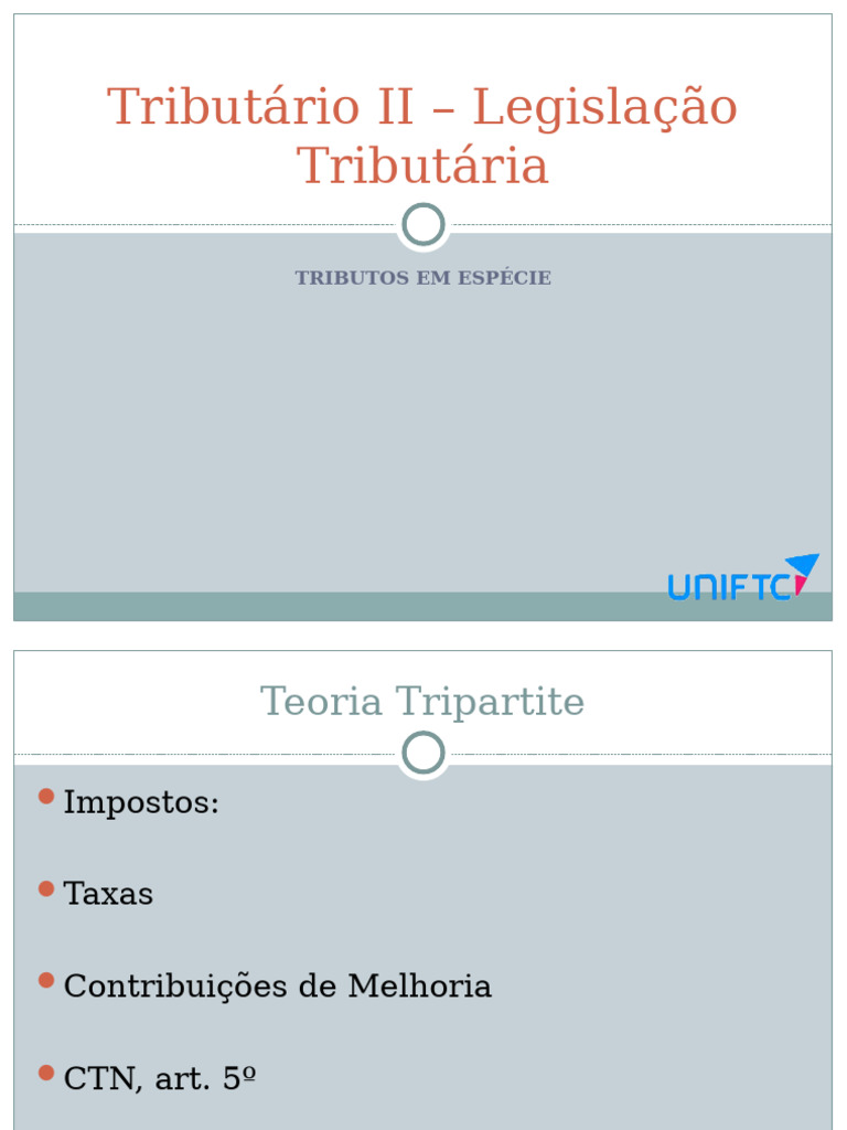 3. Tributos Em Espécie | PDF