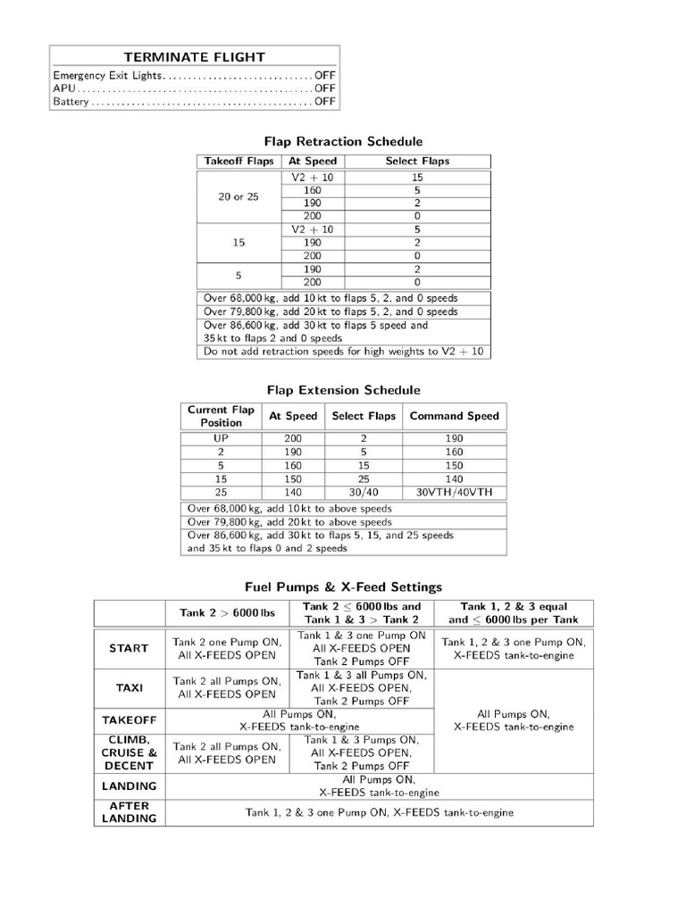 B727-200 Checklist Page 4 | PDF